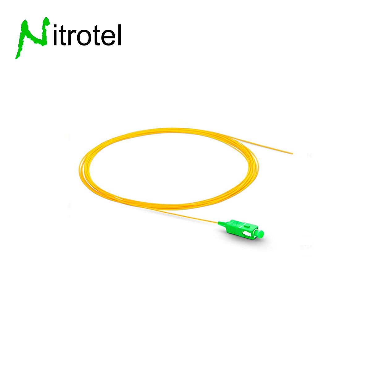 NITROTEL FIBER PIGTAIL LC/APC SM 2 Mts 900um BUFFER